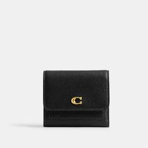 COACH® Mila Small Flap Wallet - Brass/black