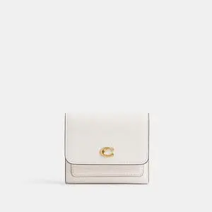 COACH® Mila Small Flap Wallet - Brass/chalk