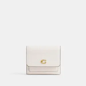 COACH Mila Small Flap Wallet Brass/chalk