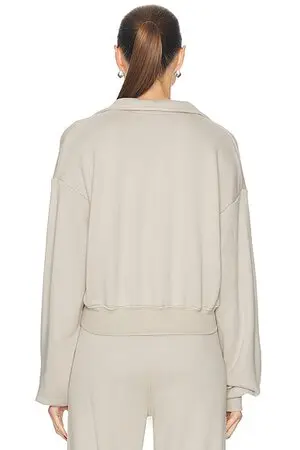 Eterne Cropped Half Zip Sweatshirt