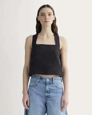 Everlane Linen Crossback Tank Top - Black