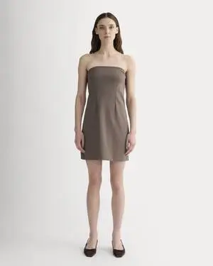 Everlane Dream Strapless Mini Dress - Deep Taupe