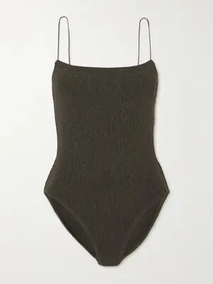 TOTEME Shirred One-piece Swimsuit - Brown