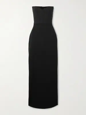 Solace London Malla Strapless Crepe Gown