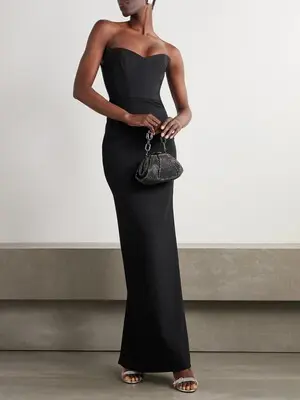 Solace London Malla Strapless Crepe Gown