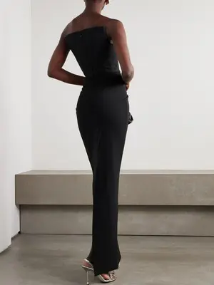 Solace London Malla Strapless Crepe Gown