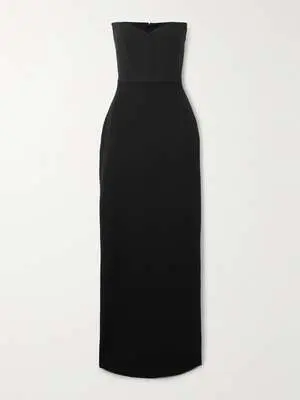 Solace London Malla Strapless Crepe Gown