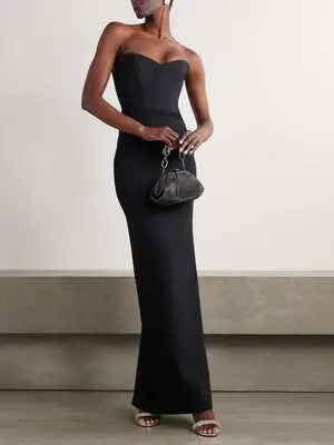 Solace London Malla Strapless Crepe Gown