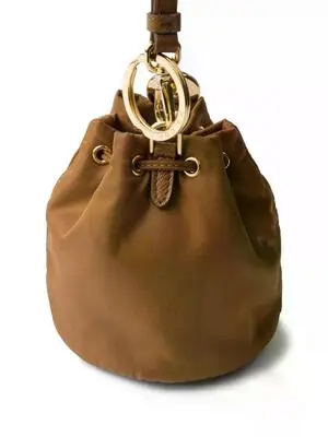 Prada Mini Re-nylon Bag Charm - Brown