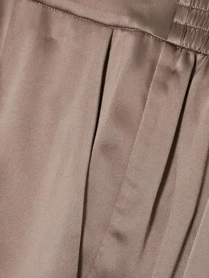 JOSEPH Tova Silk-satin Pants - Brown