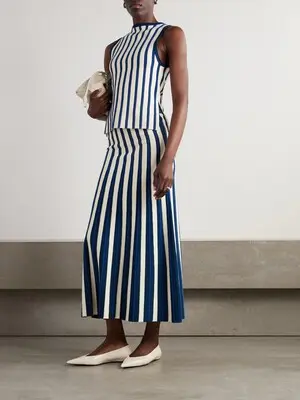 Escvdo Manglar Striped Organic Cotton Top
