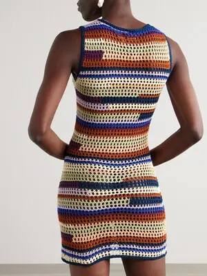Escvdo Spondylus Open-knit Mini Dress