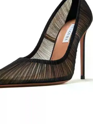 AQUAZZURA 105mm Mesh Pumps - Black