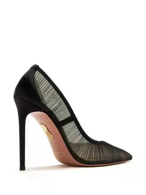 AQUAZZURA 105mm Mesh Pumps - Black