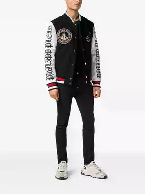 Philipp Plein Money Mouse-emblem Varsity Jacket