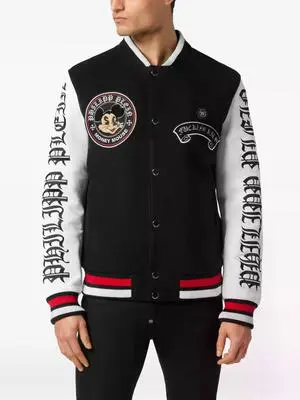 Philipp Plein Money Mouse-emblem Varsity Jacket