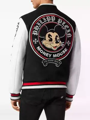 Philipp Plein Money Mouse-emblem Varsity Jacket