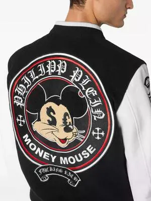 Philipp Plein Money Mouse-emblem Varsity Jacket