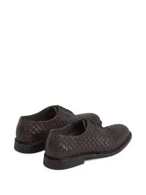 GREEN GEORGE Interwoven Derby Shoes - Brown