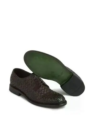 GREEN GEORGE Interwoven Derby Shoes - Brown