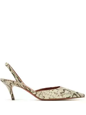Amina Muaddi 60mm Sofia Pumps - Neutrals