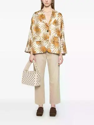 Alberto Biani Graphic-print Blazer - Neutrals