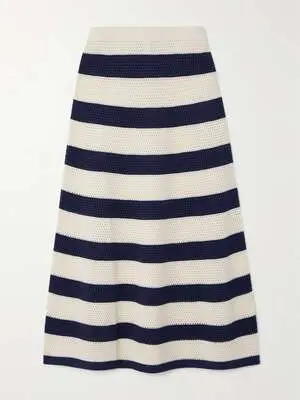 ERES Bayadere Bateau Striped Midi Skirt