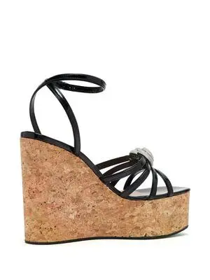 Mach & Mach 120mm Embellished Heart Sandals
