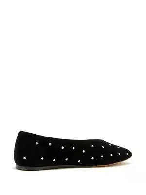 Le Monde Beryl Suede Ballerina Flats - Black
