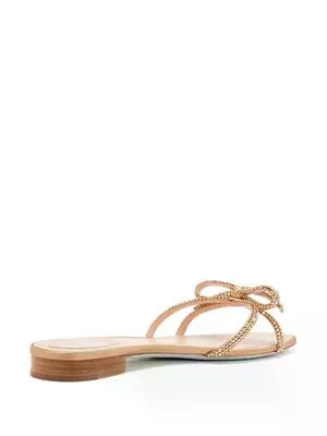 Rene Caovilla Bow-detail Sandals - Gold