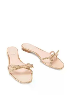 Rene Caovilla Bow-detail Sandals - Gold