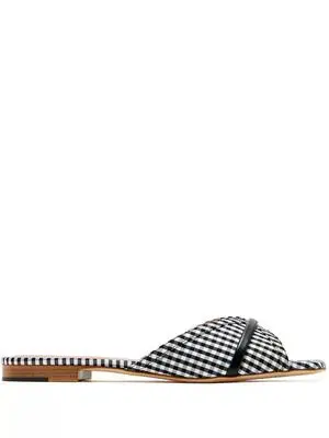 MALONE SOULIERS Check-pattern Slides
