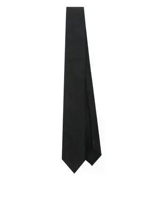 LARDINI Silk Neck Tie - Black