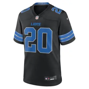 Nike Barry Sanders Detroit Lions Nfl Game Football Jersey - Black