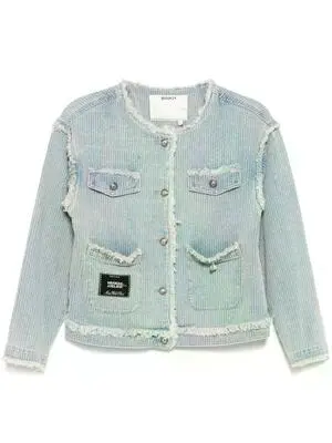 MUSIUM DIV. Round-neck Denim Jacket