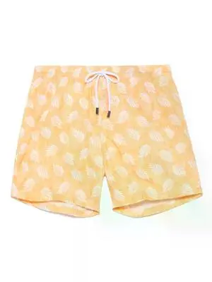 BARBA NAPOLI Barba Graphic-Print Swim Shorts Orange