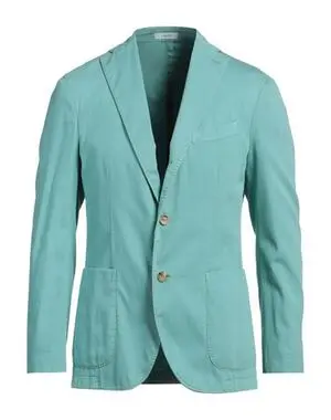 Boglioli Blazer Turquoise Size Cotton, Elastane - Blue