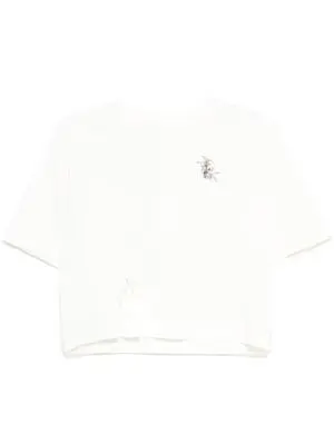 MUSIUM DIV. Logo-embroidered T-shirt - White