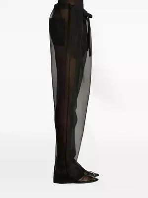 Khaite Silk Trousers - Black