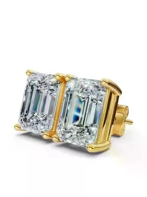 TILLA Luxsly 14kt Yellow Laboratory-grown Diamond Stud Earrings