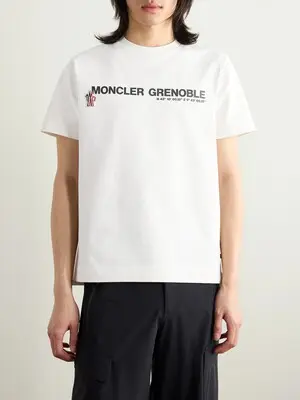 Moncler Day-namic Logo-appliquéd Stretch-cotton Jersey T-shirt - White