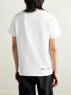 Moncler Day-namic Logo-appliquéd Stretch-cotton Jersey T-shirt - White