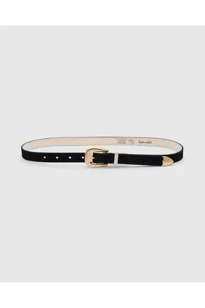 Splendid Skinny Suede Belt - Black