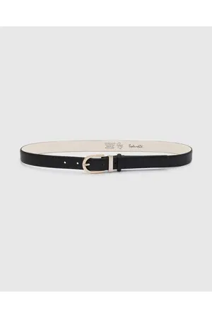 Splendid Skinny Leather Belt - Black