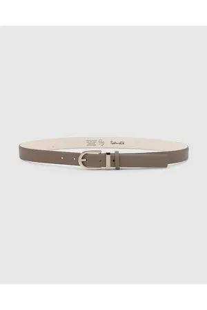 Splendid Skinny Leather Belt - Gold