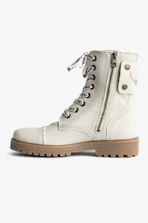 Zadig&Voltaire Joe Canvas Ankle Boots
