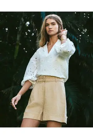 Figue Uma Linen Shorts