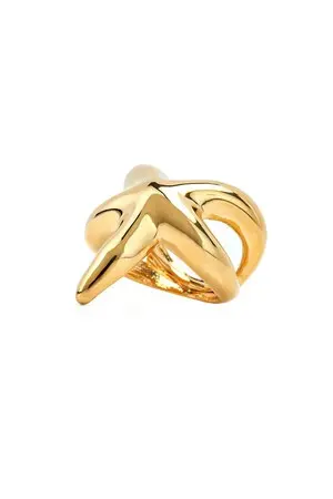 KENNETH JAY LANE Tone Starfish Ring - Gold