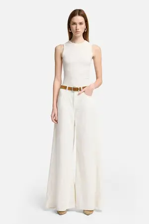 7 For All Mankind Linen Blend Willow Palazzo Pants