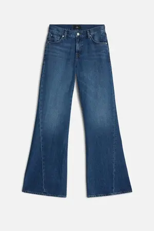 7 For All Mankind Slim Illusion Twisted Seam Spencer Flare - Neutral